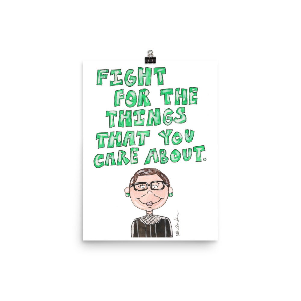 RBG Quote Art Print from original Fashion Illustration | Etsy