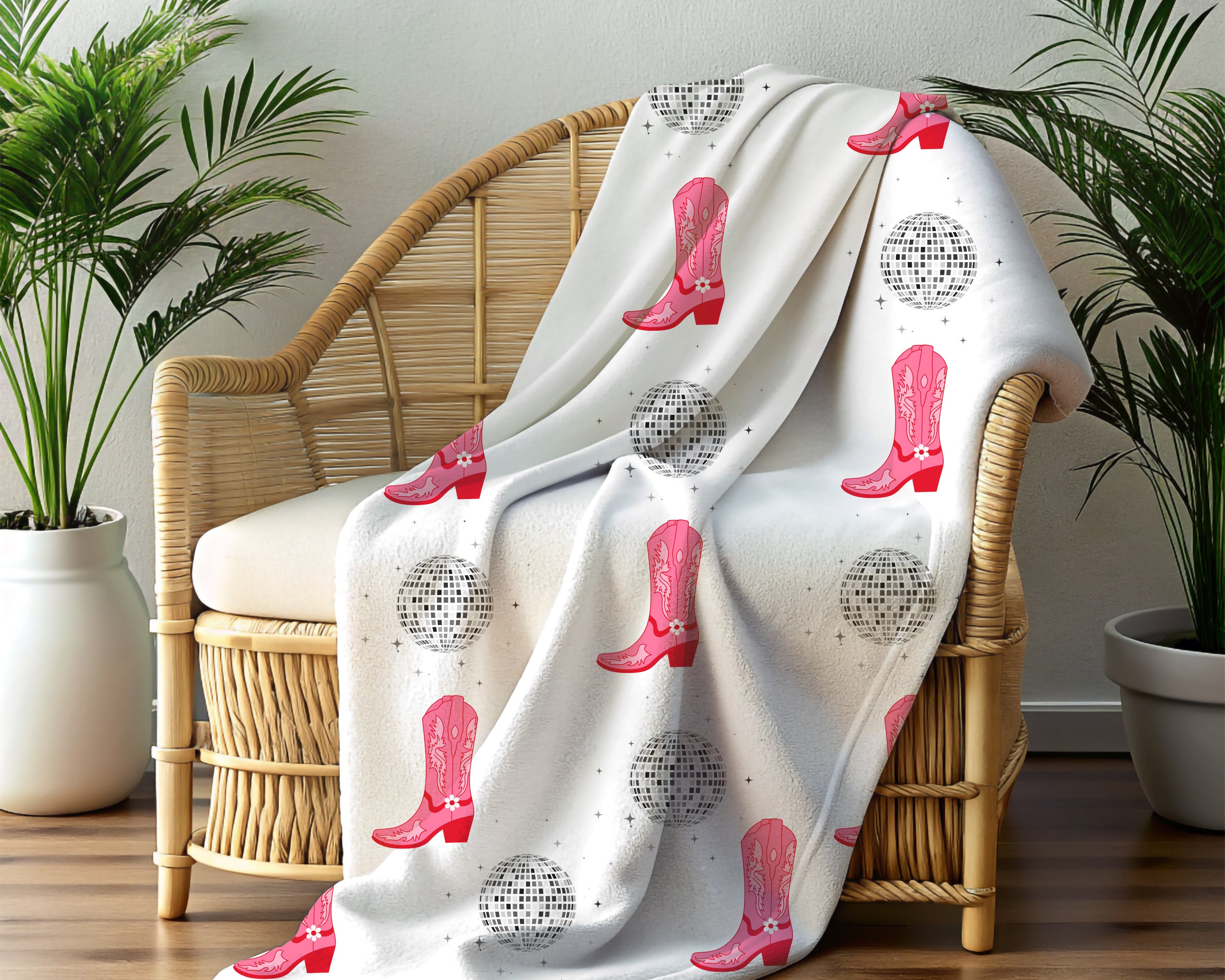 Cowgirl Boot Blanket Pink Cowgirl Boot Blanket Cute Bachelorette ...