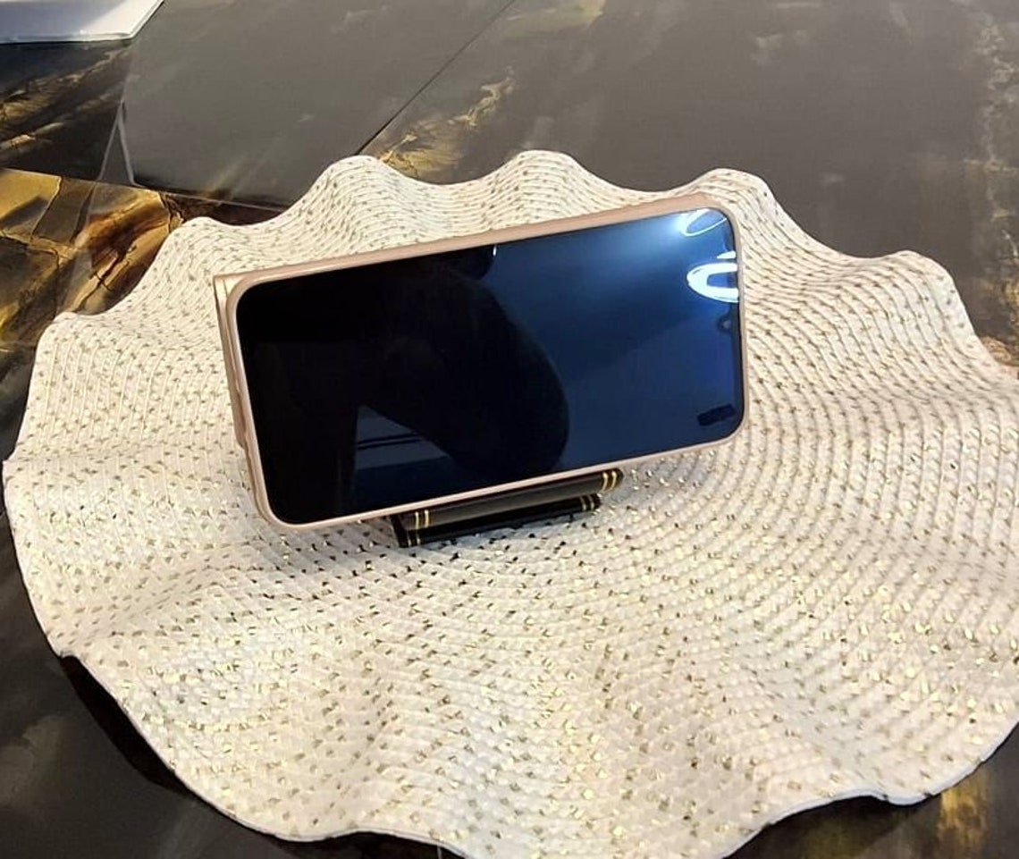 Personalized Cell Phone Stand Holder | Balck and Gold | With Custom ...