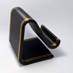 Personalized Cell Phone Stand Holder | Balck and Gold | With Custom ...