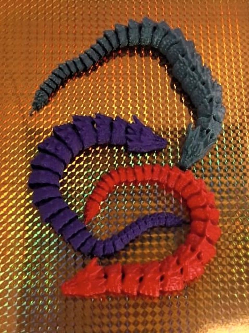 Articulated Dragon | 3d Printed Toy | Flexi Dragon | Fidget Dragon ...