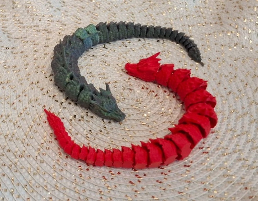Articulated Dragon | 3d Printed Toy | Flexi Dragon | Fidget Dragon ...