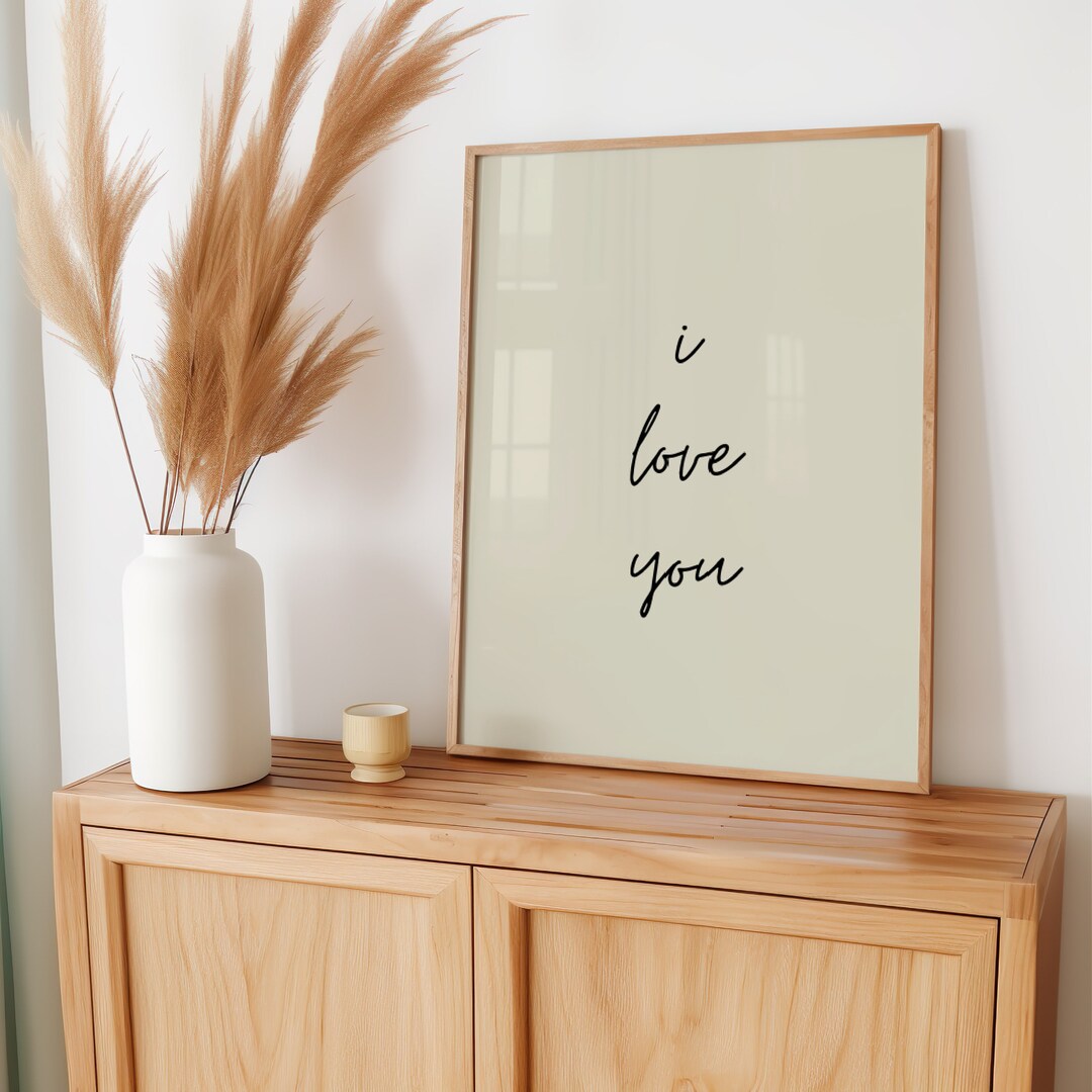 I Love You Poster | Love Poster | Digital Download | Motivational Quote ...
