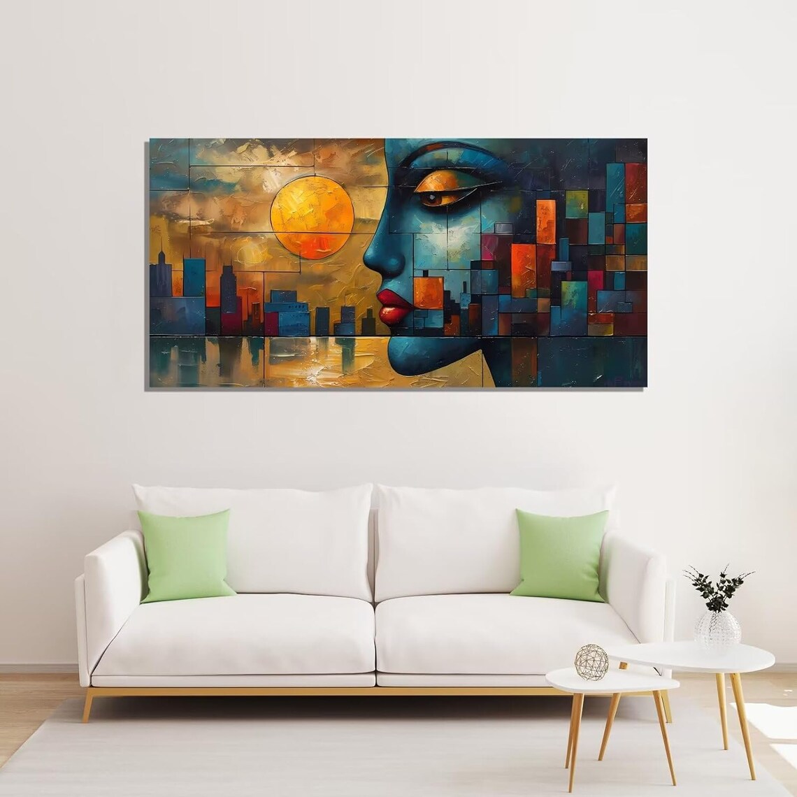 Cityscape Wood Inner Frame Wall Art Cityview Paintings Printed Picture ...