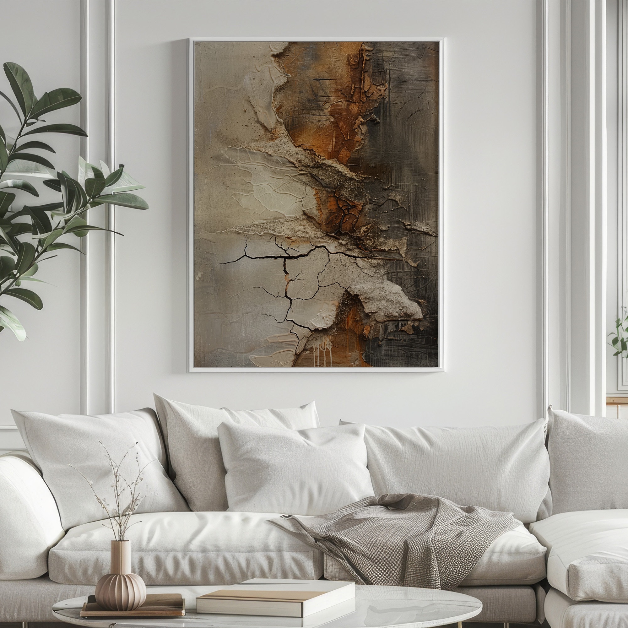 Wabi Sabi Wall Art / Abstract Painting / Raw Art / Japandi Interior ...