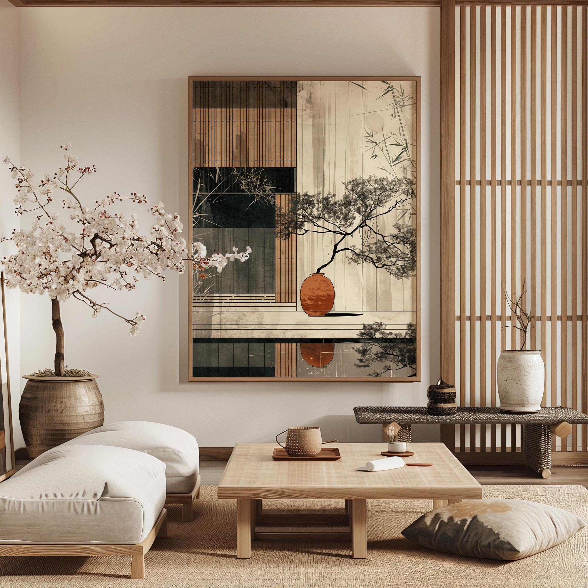 Japanese Interior Design / Wabi Sabi Wall Art / Japandi / Modern Wall ...
