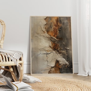 Wabi Sabi Wall Art / Abstract Painting / Raw Art / Japandi Interior ...