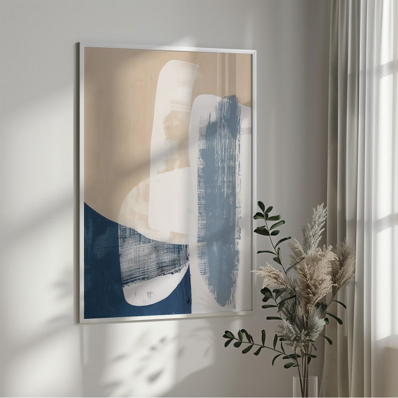Japandi Abstract Wall Art / Wabi Sabi Design / Minimalist Painting ...