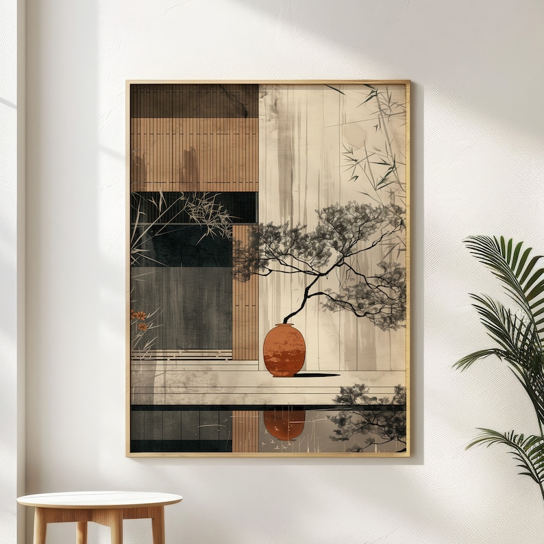 Japanese Interior Design / Wabi Sabi Wall Art / Japandi / Modern Wall ...