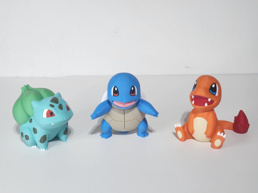 Pokemon Gen 1 Starters 3D Printed Figures - Etsy