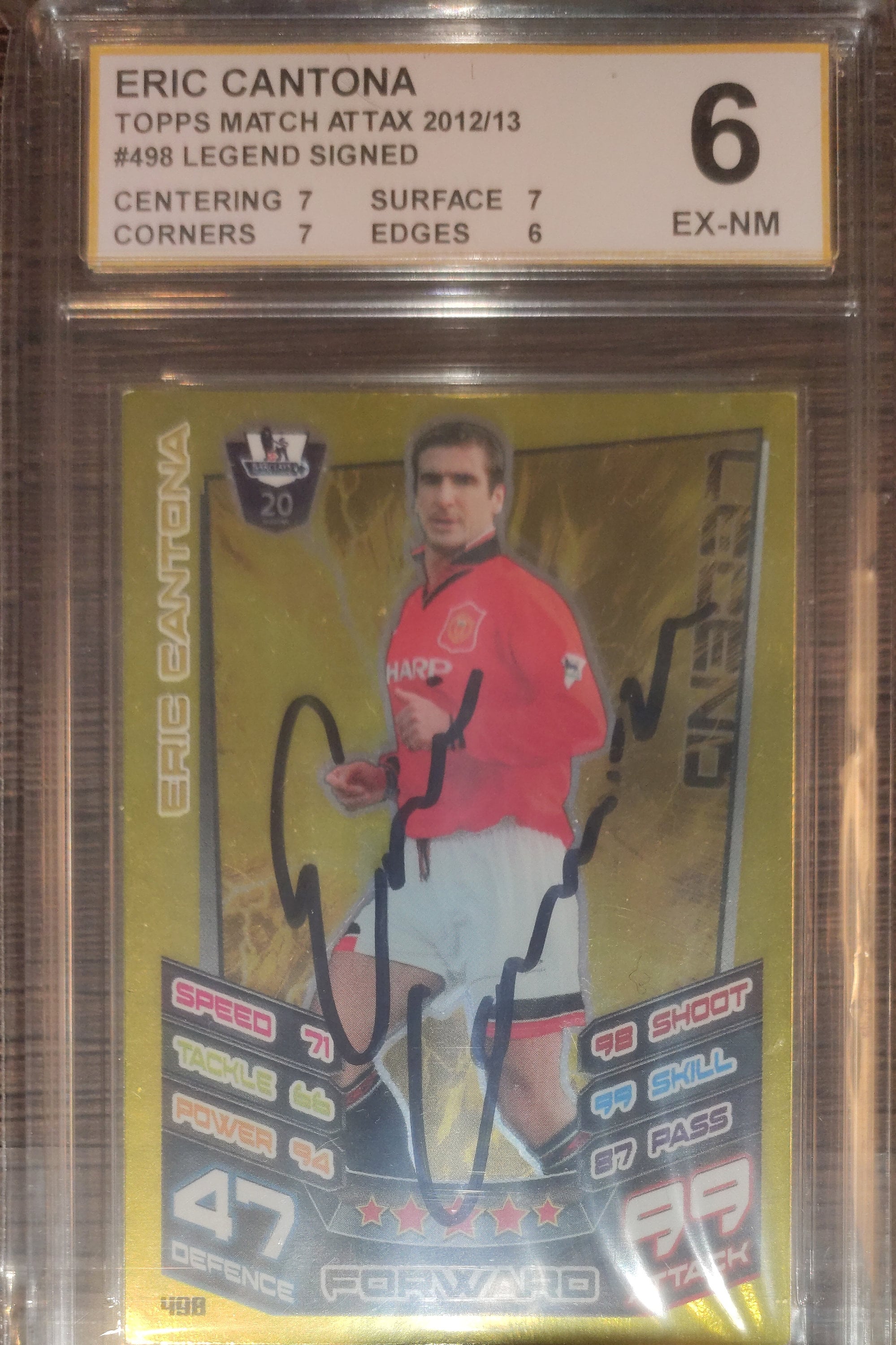 Eric Cantona Autograph Hand Signed Card Mint. - Etsy