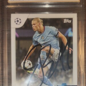 Erling Haaland Autograph Hand Signed Card RPC Mint. - Etsy