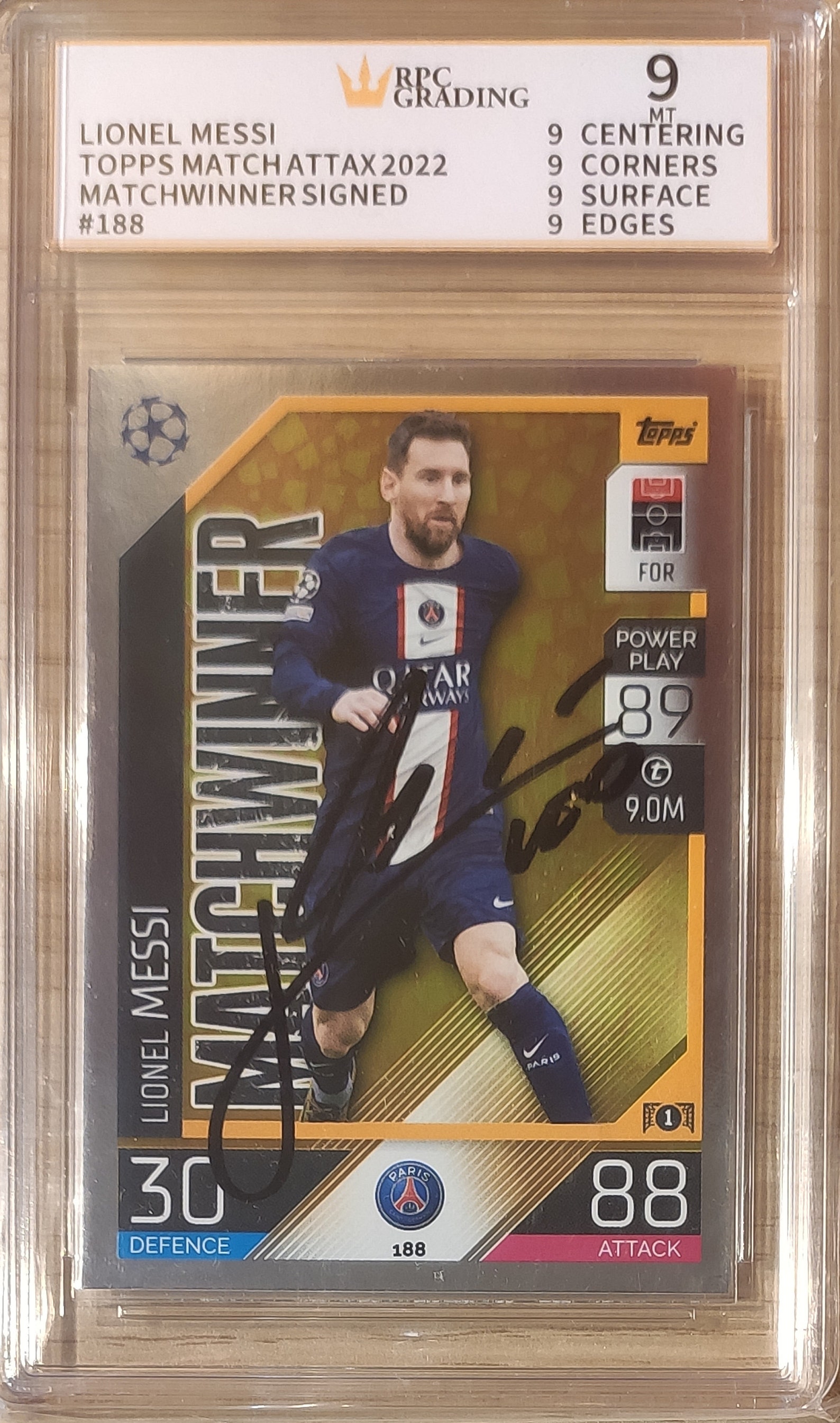 Lionel Messi Autograph Hand Signed Card RPC Mint. - Etsy