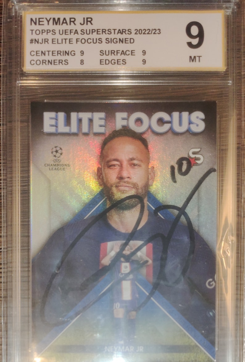 Neymar Jr Autograph Hand Signed Card RPC Mint. - Etsy