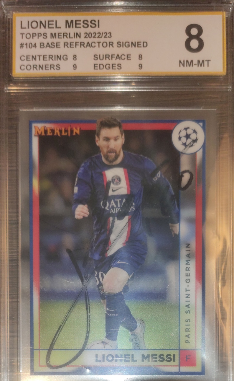 Lionel Messi Autograph Hand Signed Card RPC Mint. - Etsy