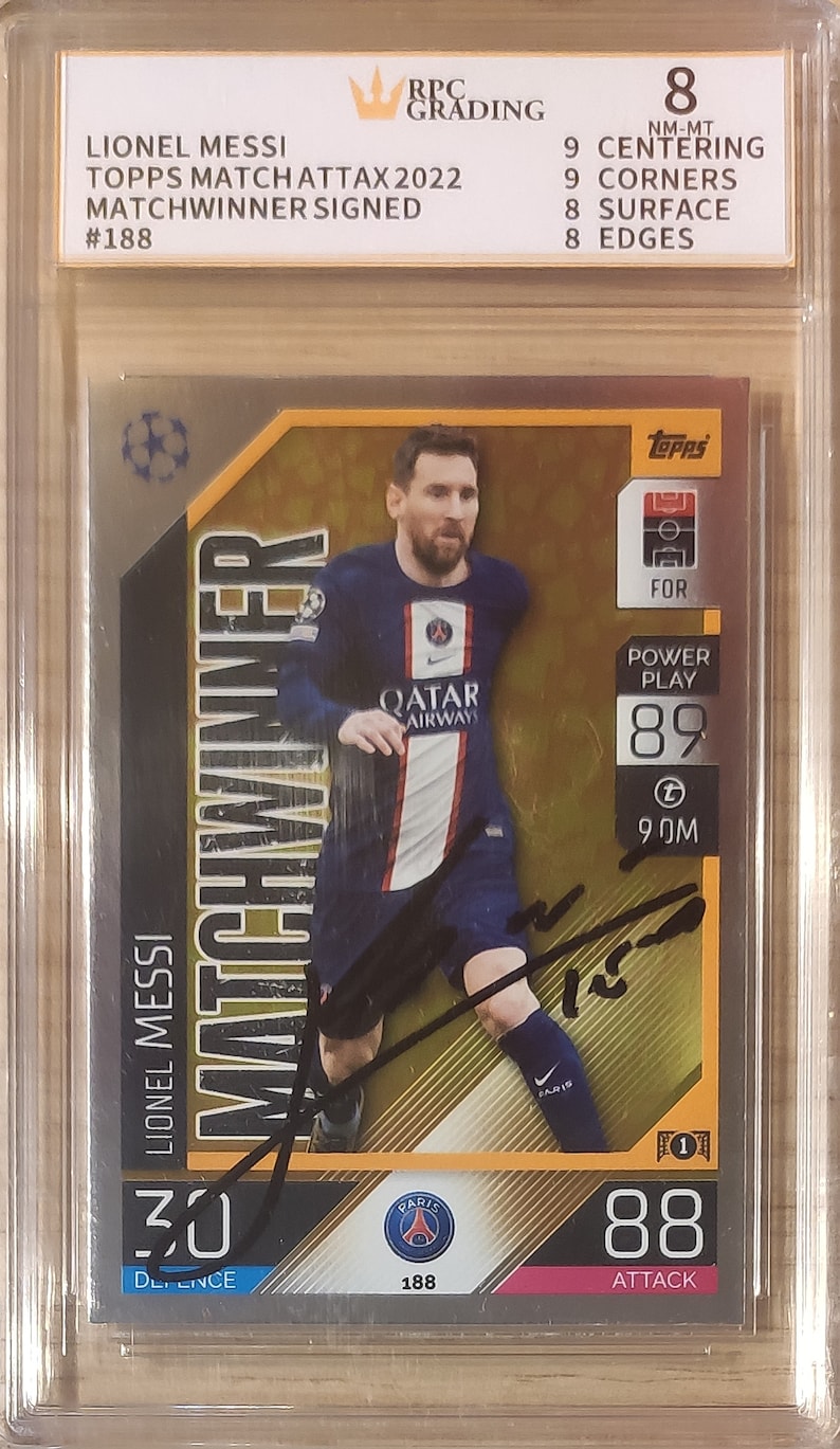 Lionel Messi Autograph Hand Signed Card RPC Mint. - Etsy