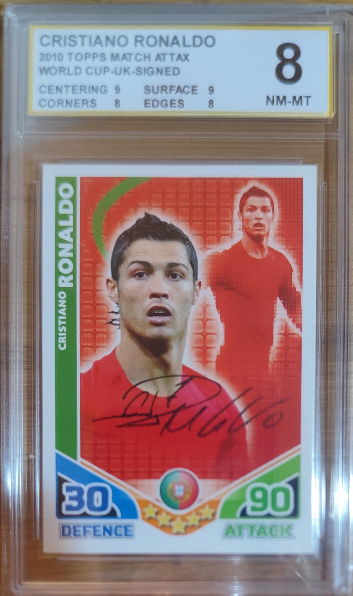 Ronaldo Autograph Hand Signed Card Mint - Etsy