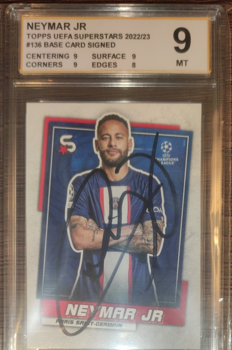 Neymar Jr Autograph Hand Signed Card RPC Mint. - Etsy