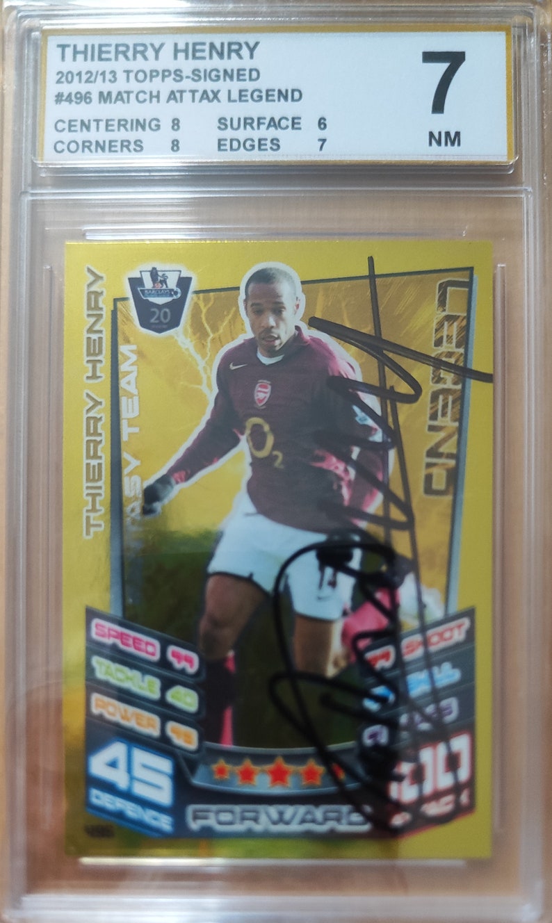 Thierry Henry Autograph Hand Signed Card Mint. - Etsy