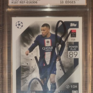 Kylian Mbappe Autograph Hand Signed Card RPC Mint. - Etsy