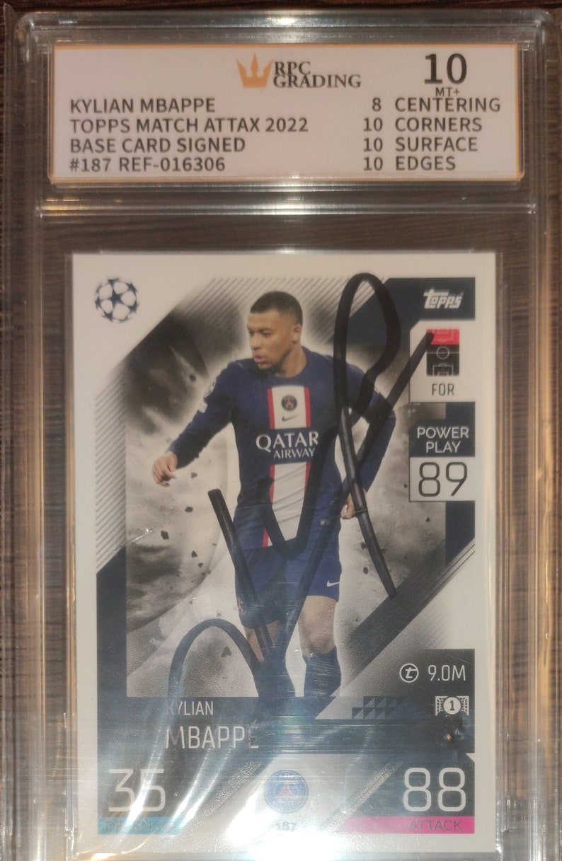 Kylian Mbappe Autograph Hand Signed Card RPC Mint. - Etsy