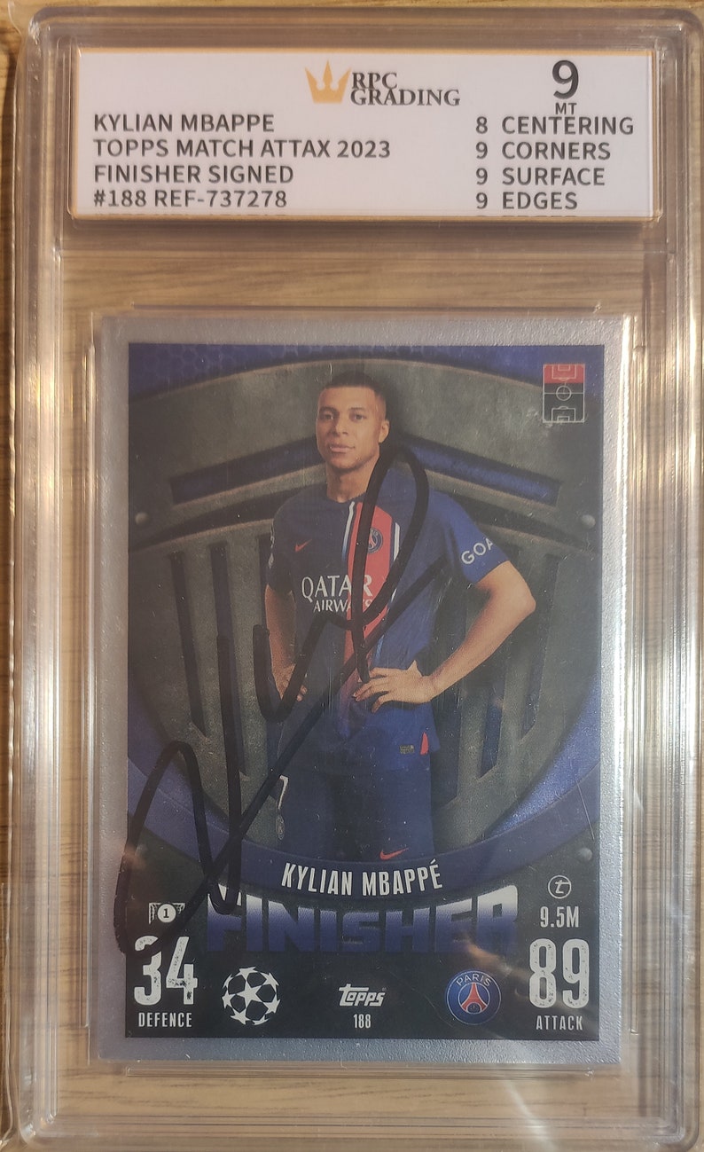 Kylian Mbappe Autograph Hand Signed Card RPC Mint. - Etsy