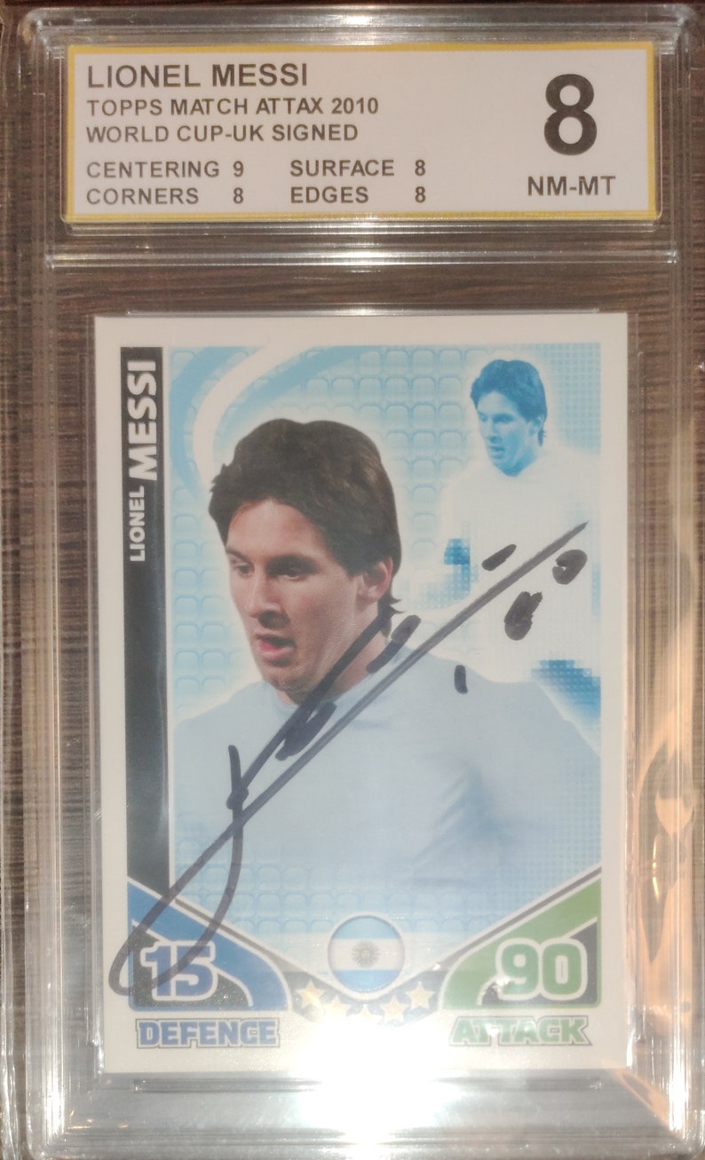 Lionel Messi Autograph Hand Signed Card RPC Mint. - Etsy