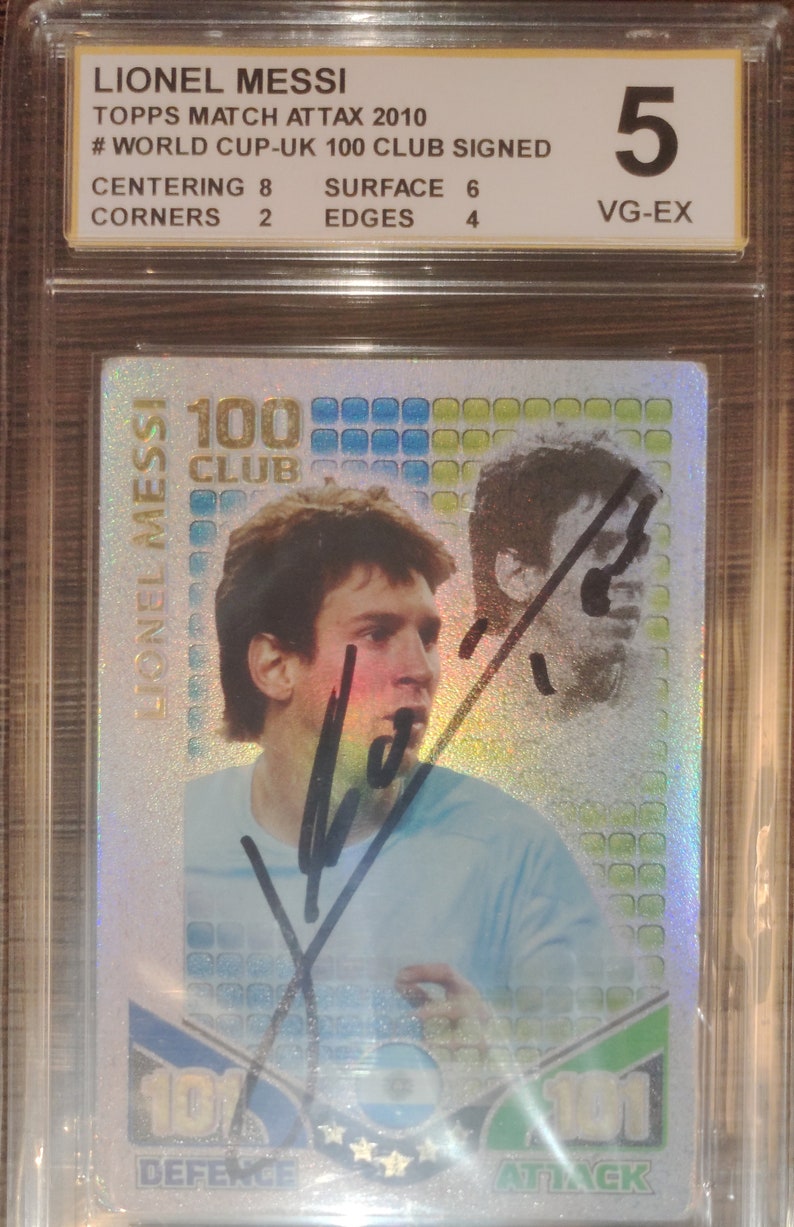 Lionel Messi Autograph Hand Signed Card RPC Mint. - Etsy