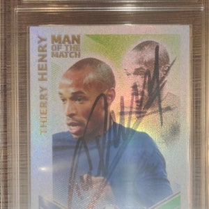 Thierry Henry Autograph Hand Signed Card Mint. - Etsy