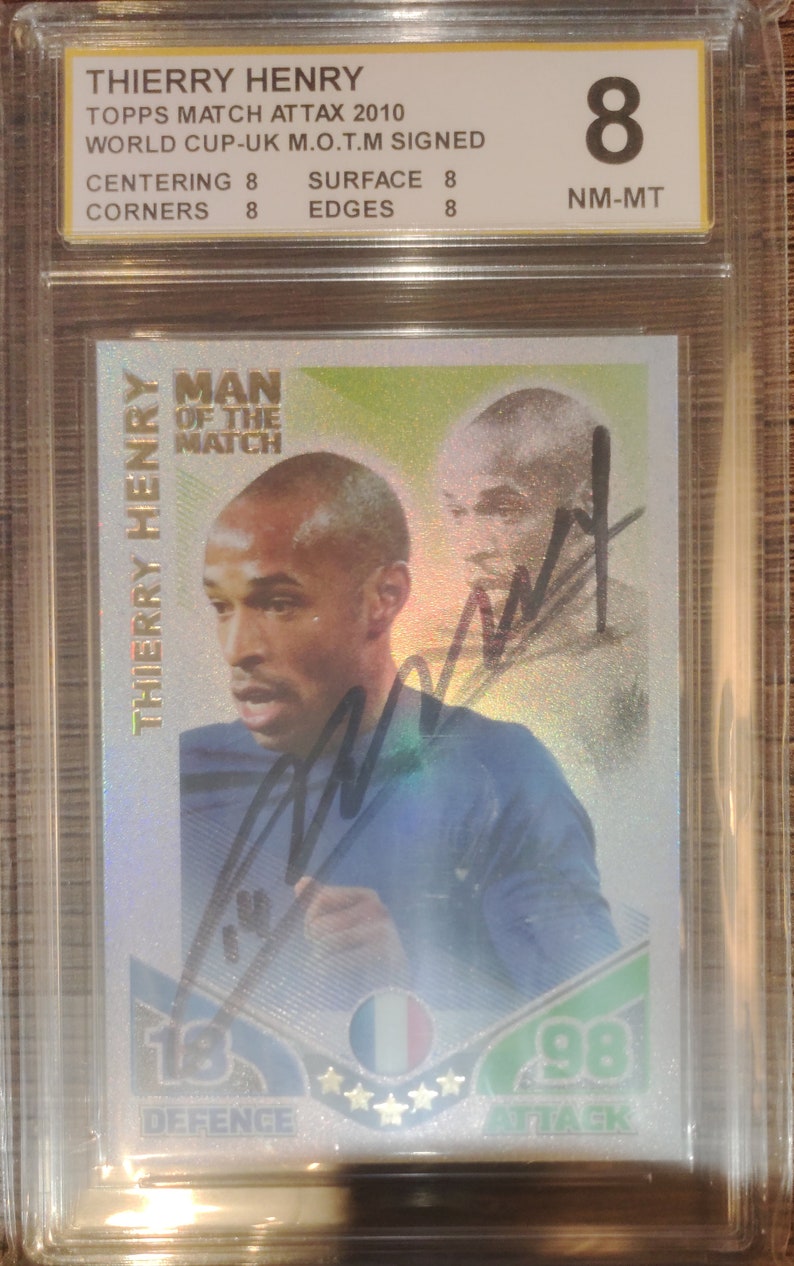 Thierry Henry Autograph Hand Signed Card Mint. - Etsy