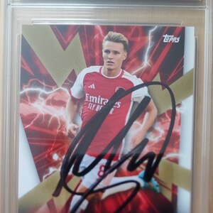 Martin Ødegaard Autograph Hand Signed Football Card - Etsy