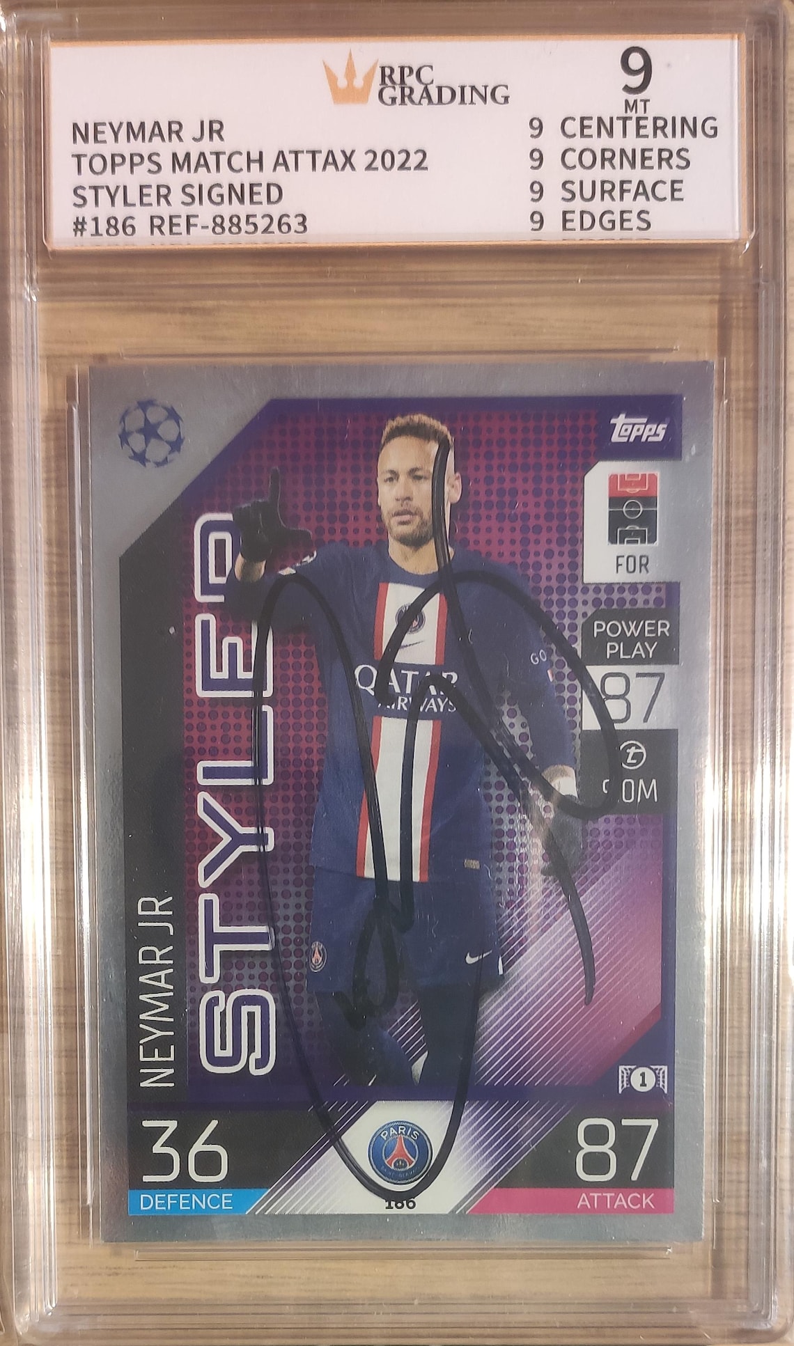 Neymar Jr Autograph Hand Signed Card RPC Mint. - Etsy