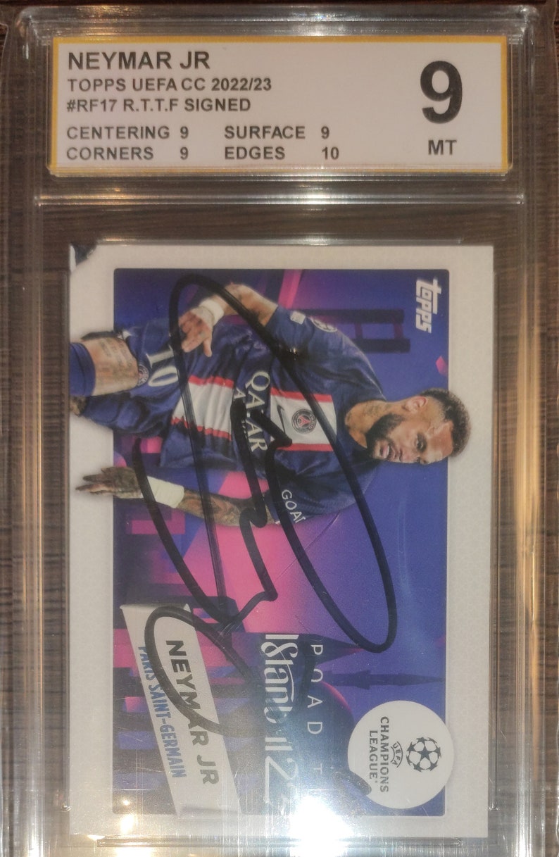 Neymar Jr Autograph Hand Signed Card RPC Mint. - Etsy