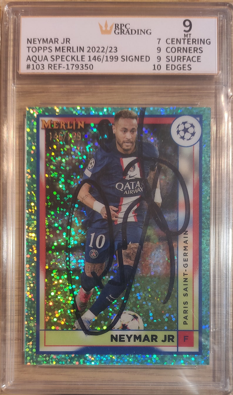 Neymar Jr Autograph Hand Signed Card RPC Mint. - Etsy