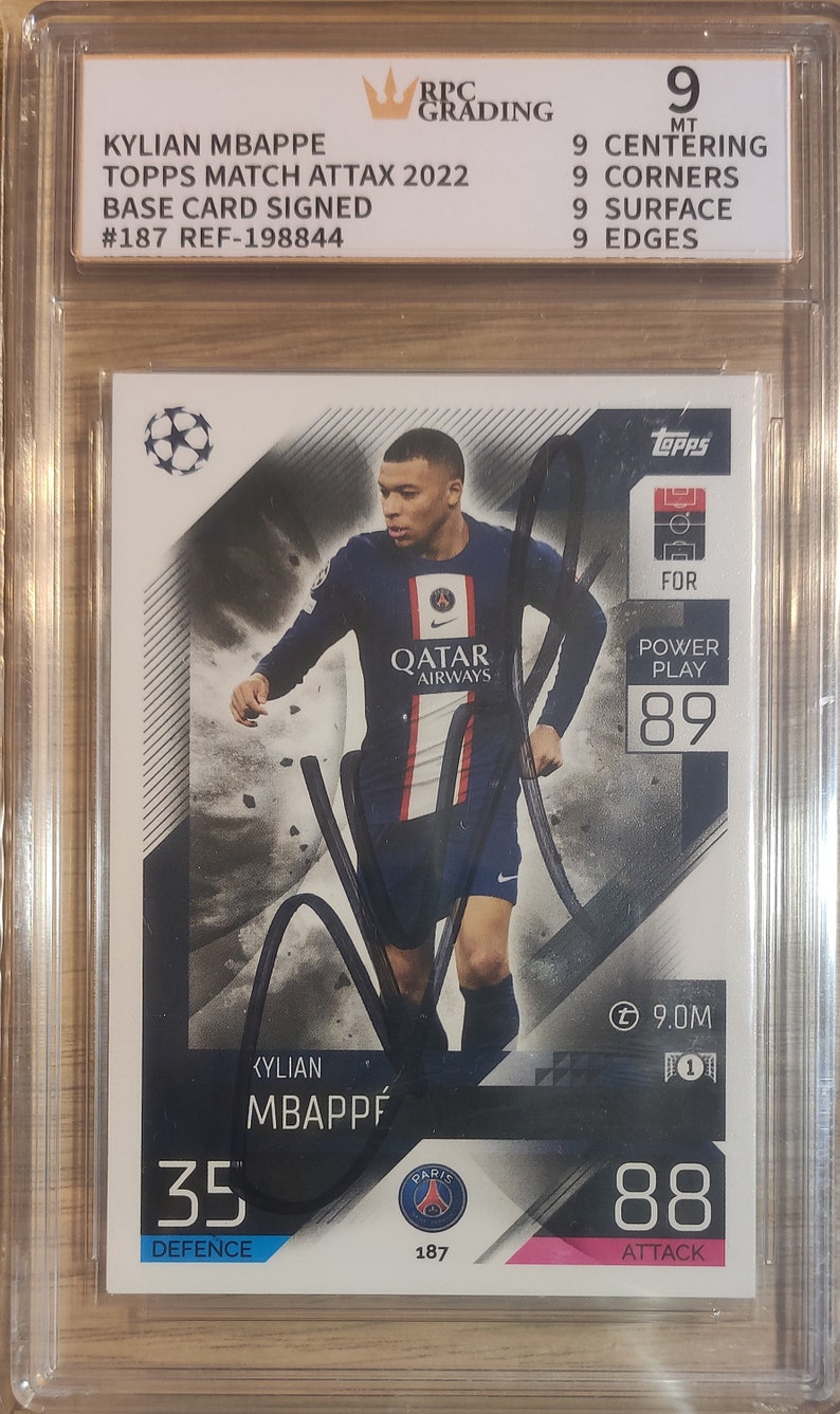 Kylian Mbappe Autograph Hand Signed Card RPC Mint. - Etsy