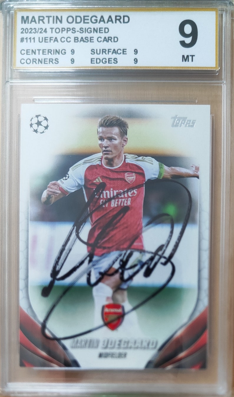 Martin Ødegaard Autograph Hand Signed Football Card - Etsy