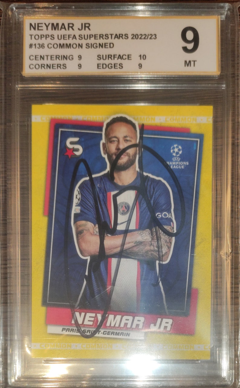Neymar Jr Autograph Hand Signed Card RPC Mint. - Etsy