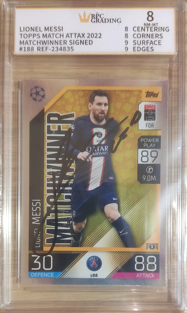 Lionel Messi Autograph Hand Signed Card RPC Mint. - Etsy