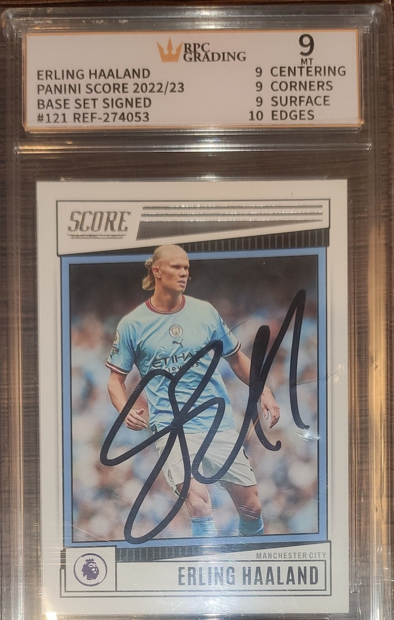Erling Haaland Autograph Hand Signed Card RPC Mint. - Etsy