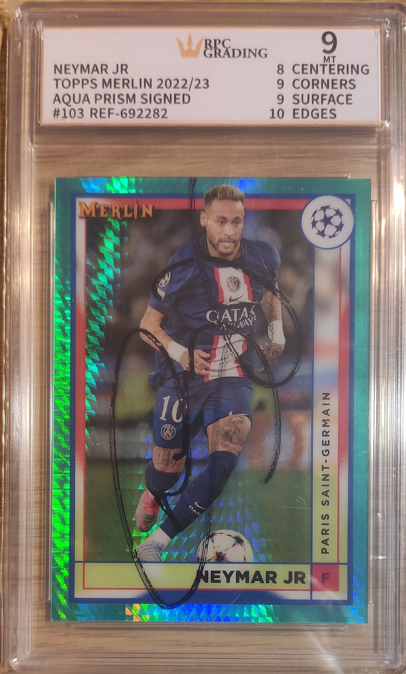 Neymar Jr Autograph Hand Signed Card RPC Mint. - Etsy