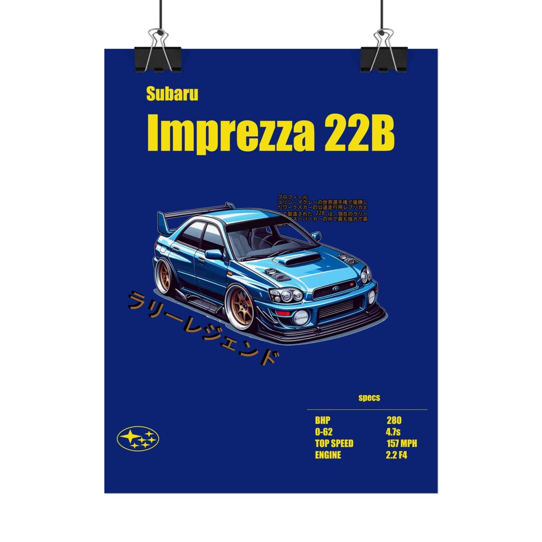 Subaru Impreza 22B Rally Legend Poster - Etsy