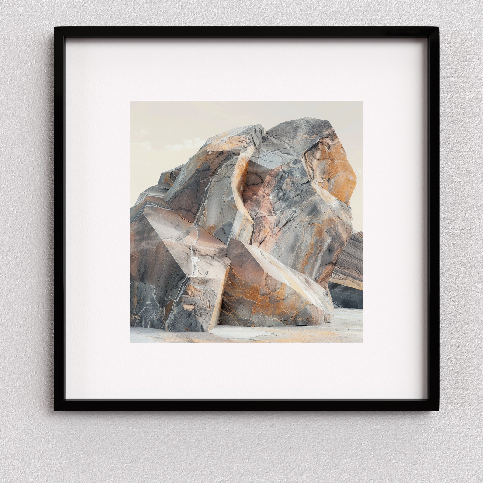 Abstract Rock Formation Art Print - Modern Geological Wall Decor - Etsy