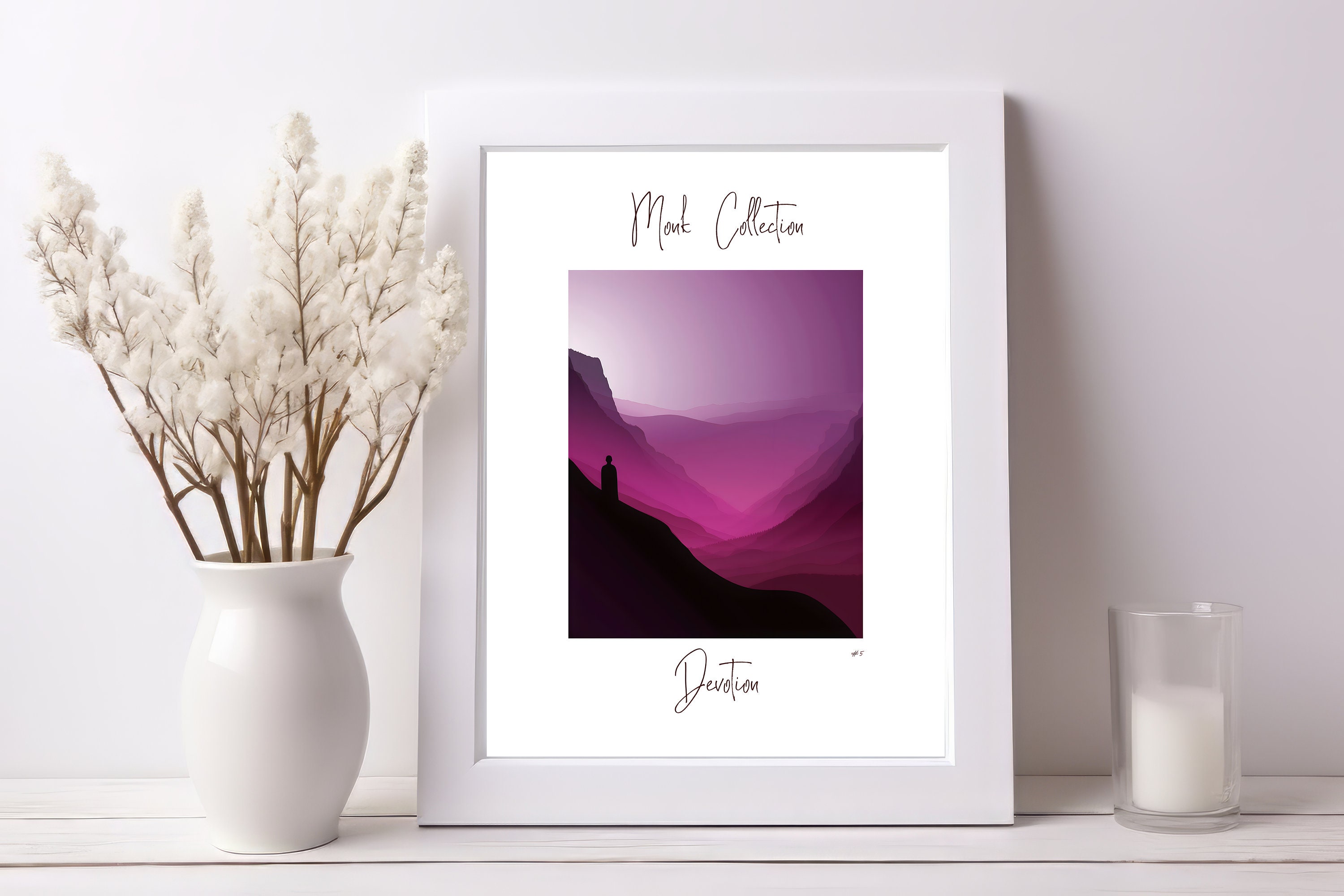 Monk Collection - Devotion #5 - Nomad Print - Minimalist Meditation Art ...