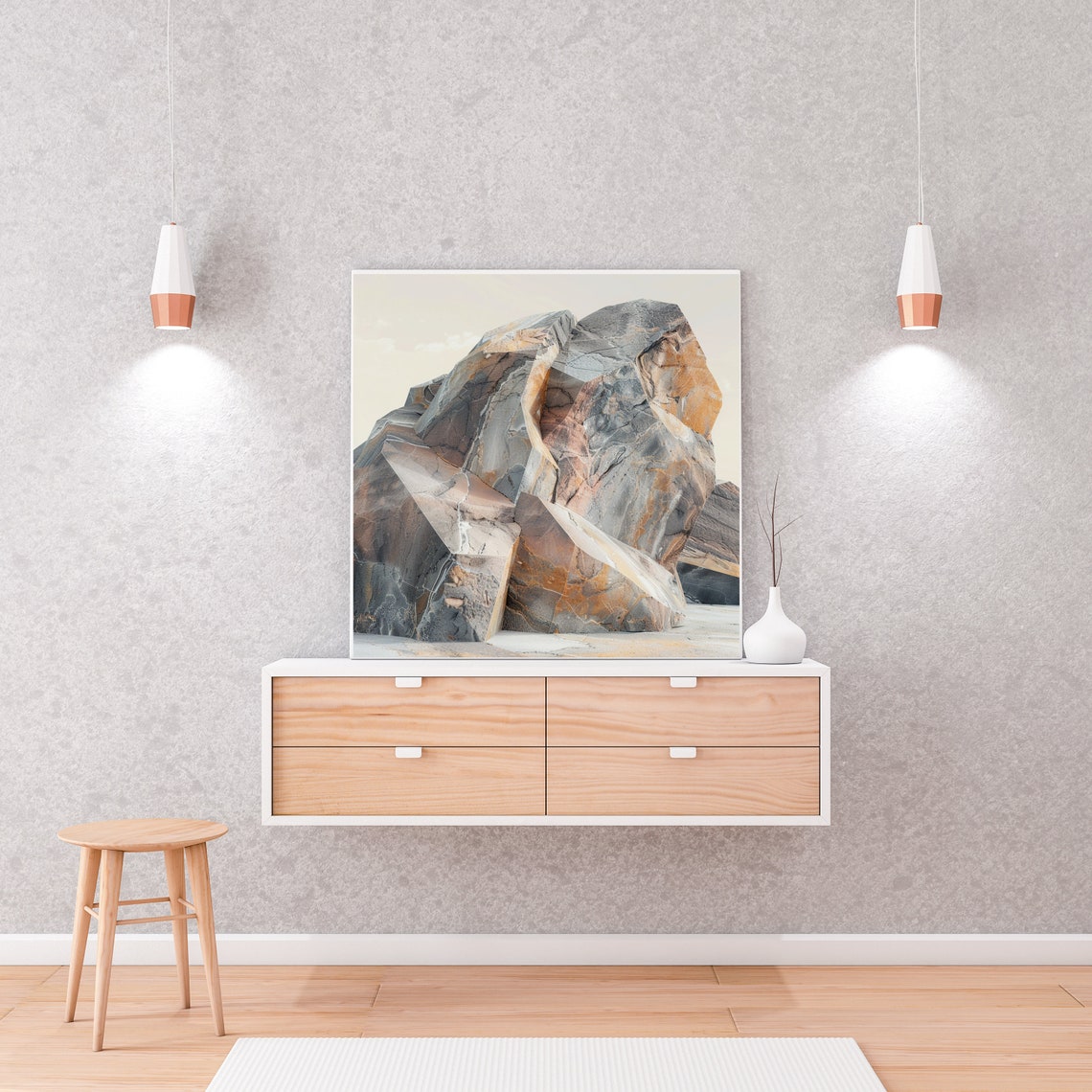 Abstract Rock Formation Art Print - Modern Geological Wall Decor - Etsy