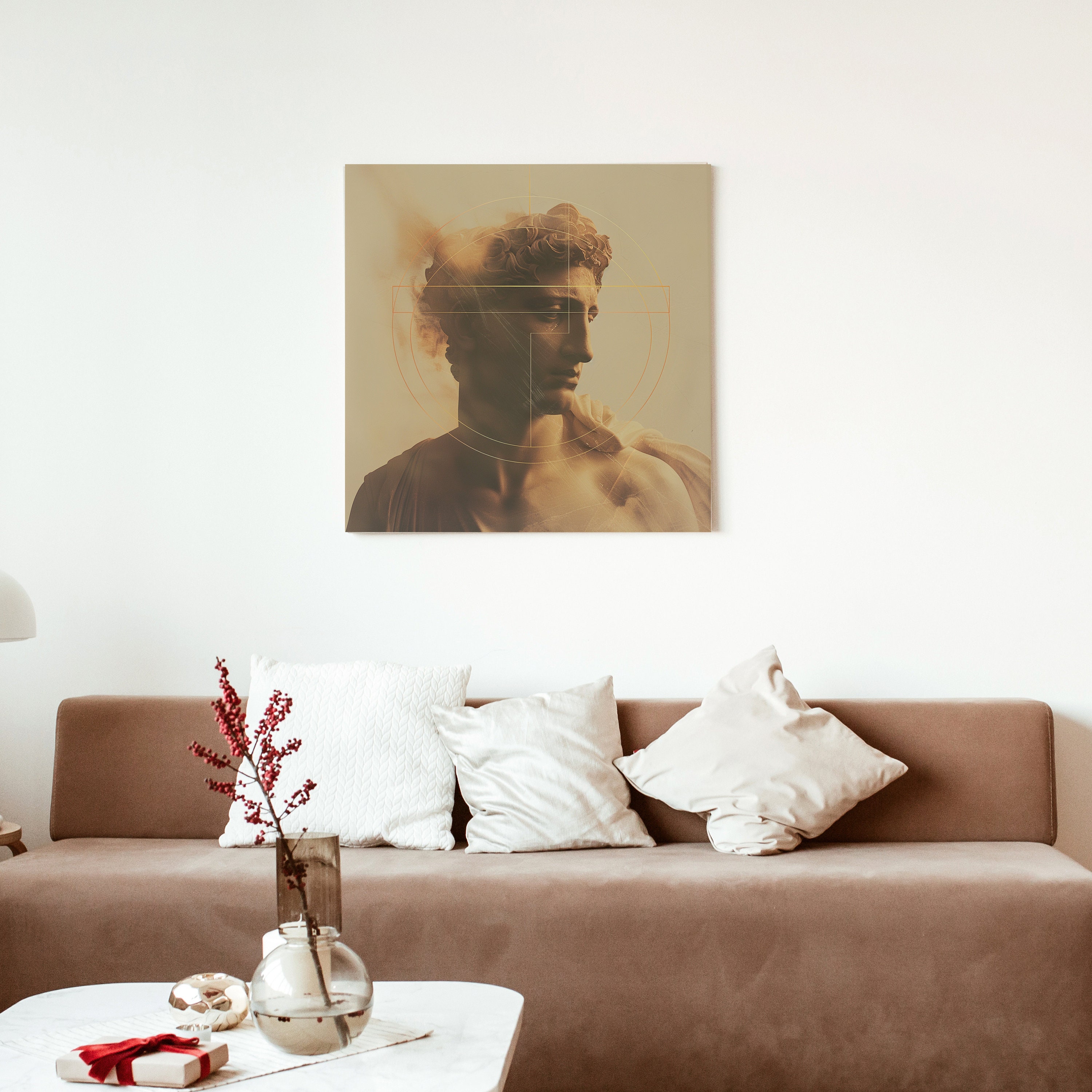 Greek God Abstract - Classical Bust Art Print - Modern Geometric Wall ...