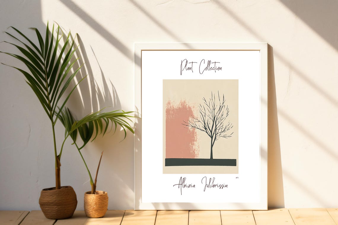 Minimalist Tree Art Print Modern Abstract Nature Wall Art Scandinavian ...
