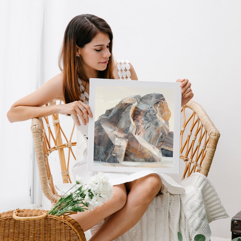 Abstract Rock Formation Art Print - Modern Geological Wall Decor - Etsy