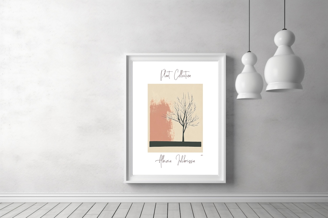 Minimalist Tree Art Print Modern Abstract Nature Wall Art Scandinavian ...