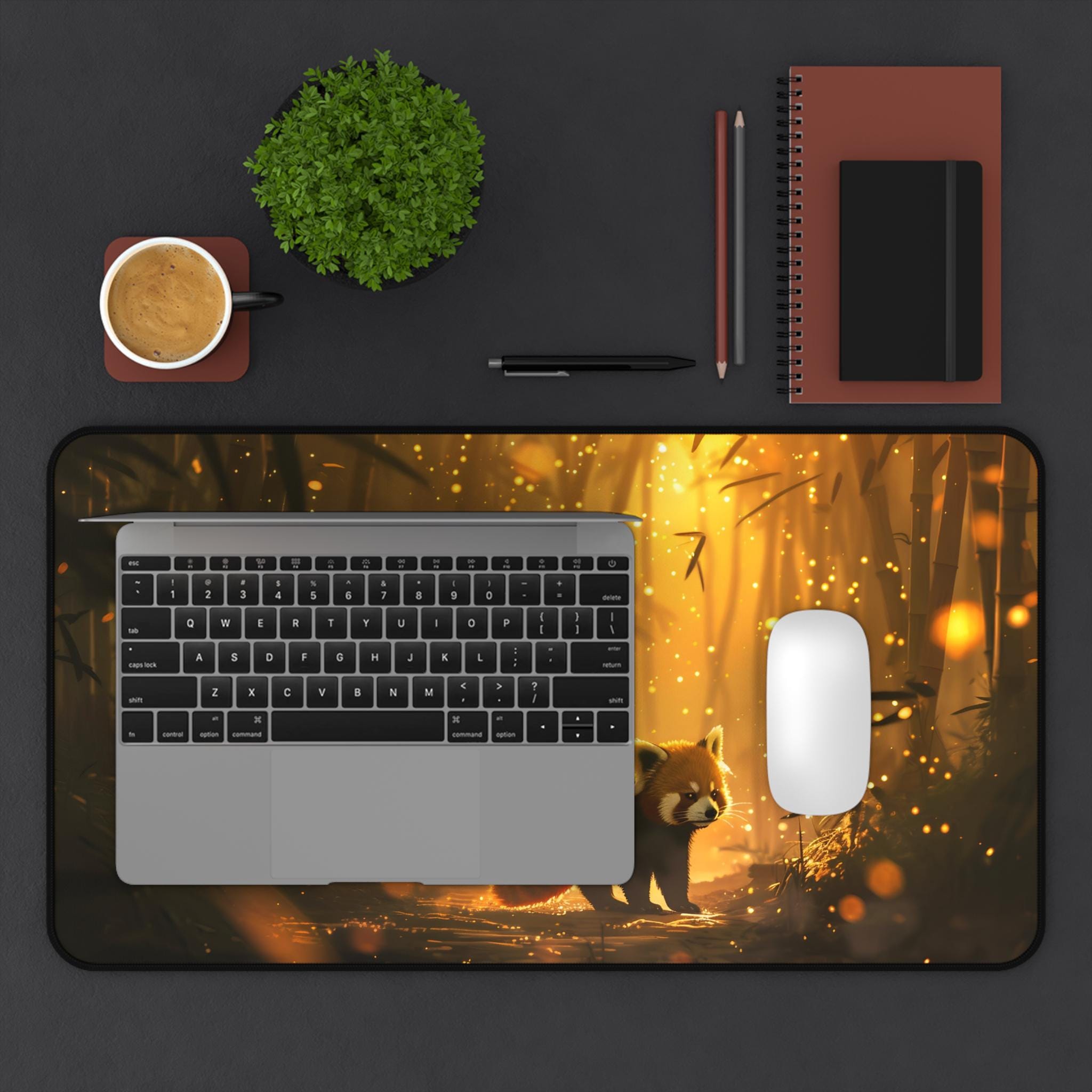 Bamboo Forest Red Panda Anime Mouse Pad: Whimsical Wildlife Art - Etsy