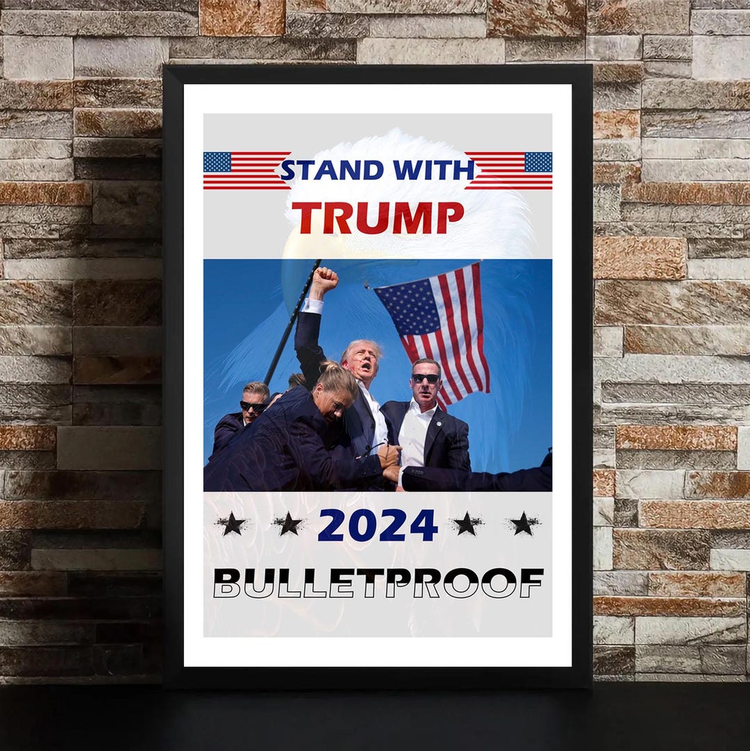 Canvas Poster Donald Trump Bulletproof - Etsy